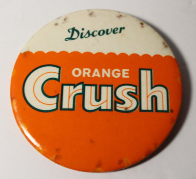 1950s Old Vintage Orange Crush Pin Promotional Pin Vintage Soda ...