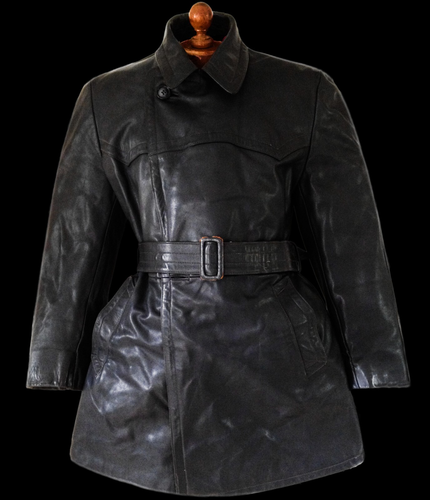 40s WW2 GERMAN LUFTWAFFE Leather Police Officers Trench Dispatch WW1 ...