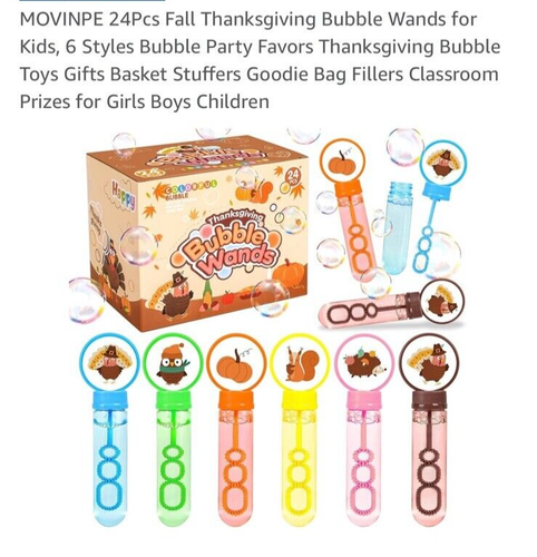 24Pcs Fall Thanksgiving Bubbles Party Favors for Kids, Turkey Bubble ...