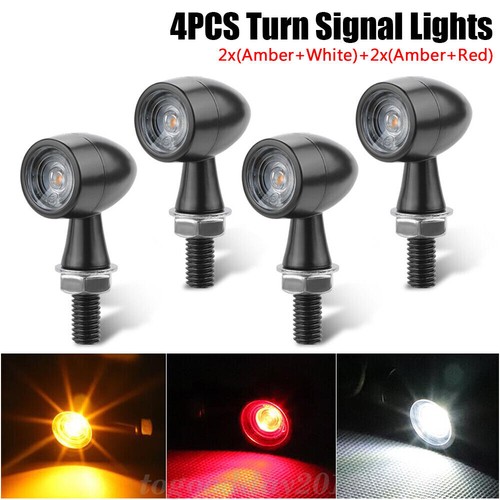 4x Motorrad Mini LED Lenkerenden E24 Geprüft Blinker für Harley ...