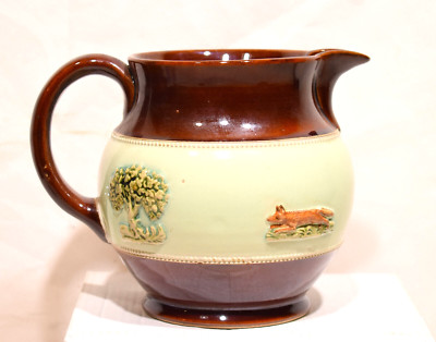 Vintage Bourne Denby Derby Fox Hunt Pitcher Large Pitcher 6" x7" | eBay