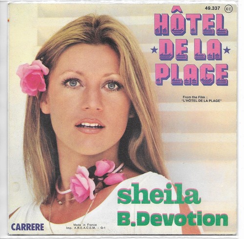 POCHETTE 45 TOURS UNIQUEMENT - SHEILA : HOTEL DE LA PLAGE / PAS DE ...