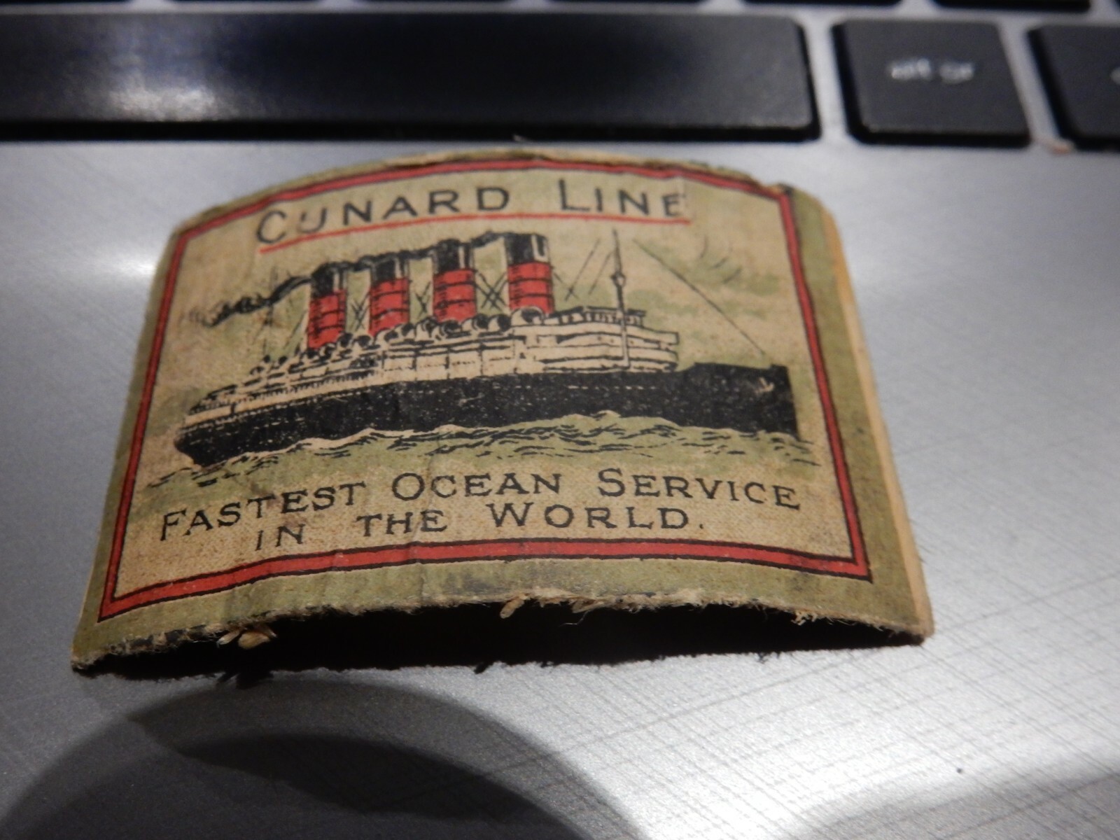 matchbox top early 1900s 4 funnel liner CUNARD MAURETANIA LUSITANIA 55 ...