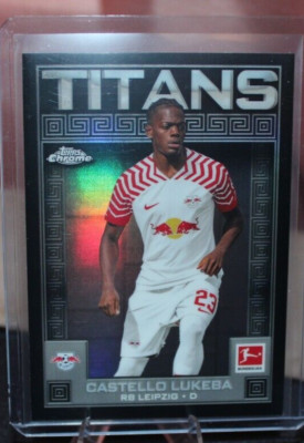 Castello Lukeba TI-6 2023-24 Topps Chrome Bundesliga Titanium Black ...