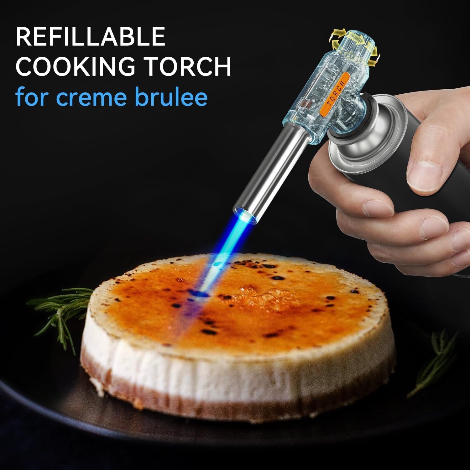 Kitchen Butane Gas Burner Torch, Baking Butane Torch with 1300℃ Flame ...