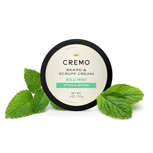 Cremo Beard Scruff Cream Plant Based Mint Blend 4oz Moisturizes Styles ...