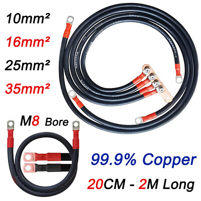 Battery Lead Power Strap Earth Bond Leisure Cable Leads 10mm²- 35mm² ...