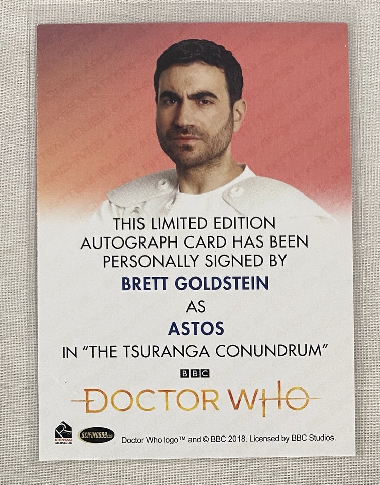 Doctor Who Series 11 & 12 Auto Autograph Card Brett Goldstein as Astos ...