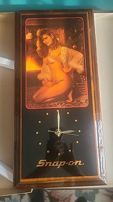 Snap On Tools Pinup Girl Clock 80's Christmas Girls Jebco NIB | eBay