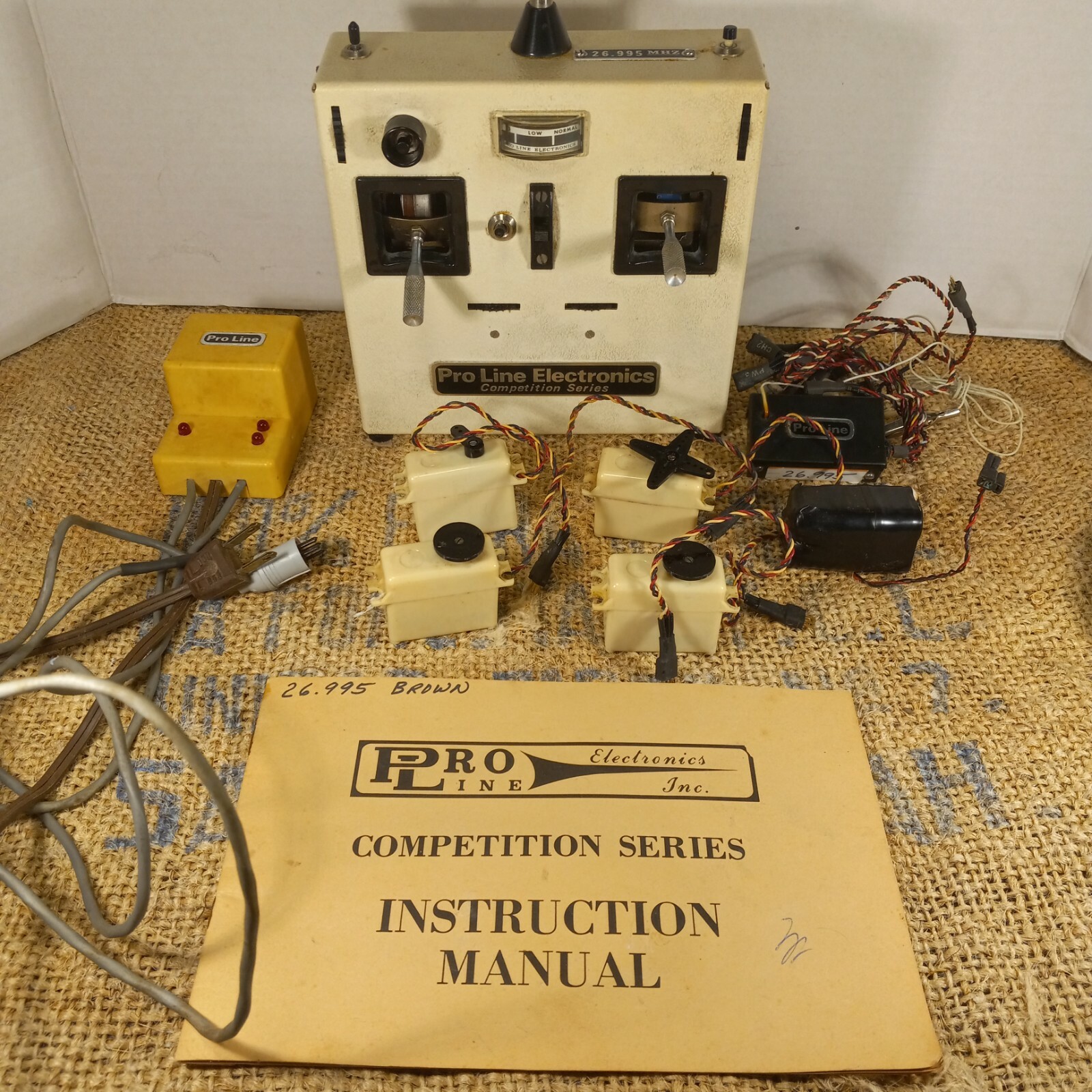 VINTAGE PRO-LINE COMPETITION SERIES TRANSMITTER RECEIVER R/C MODEL ...
