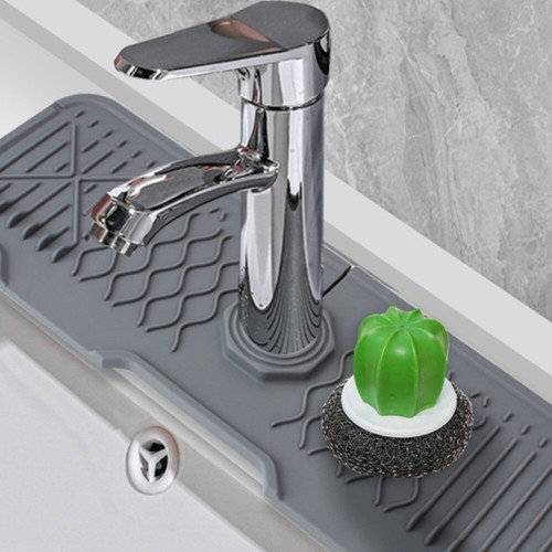 Silicone Kitchen Sink Splash Guard 24 inch Soaps Draining Tray Sponge ...