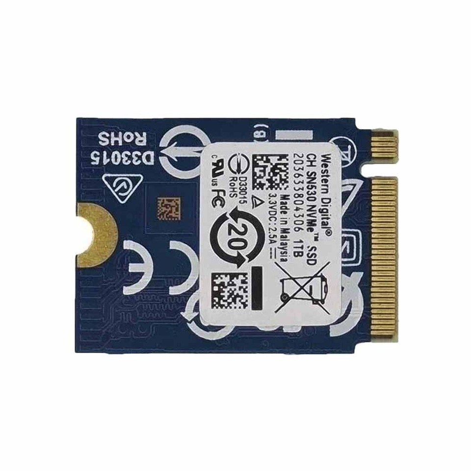 WD CH SN530 1TB 2230 SSD NVMe PCIe 4.0 x2 For Steam Deck Surface Laptop ...