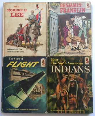 LOT OF 4 VINTAGE RANDOM HOUSE HOME SCHOOL STEP-UP BOOKS: PEOPLE ...