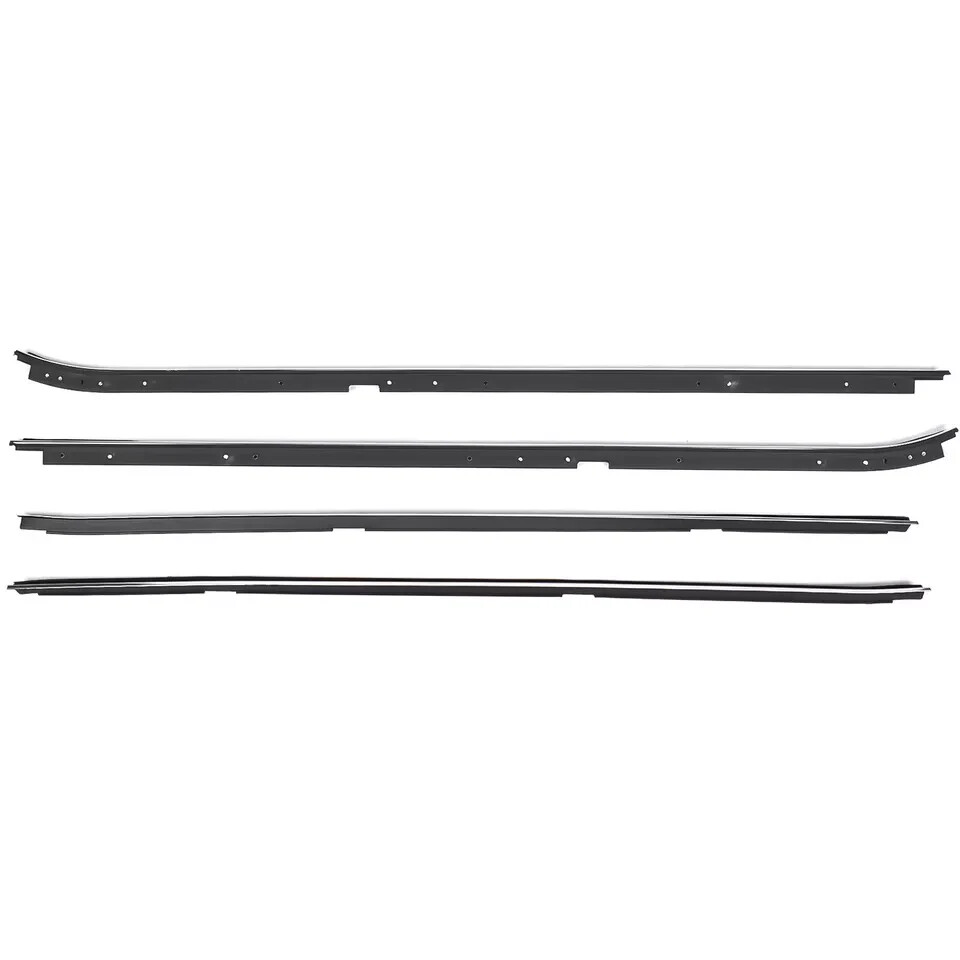 GMC Truck Front Door Window Run Sweep Felts Weatherstrip Seals Kit Set ...