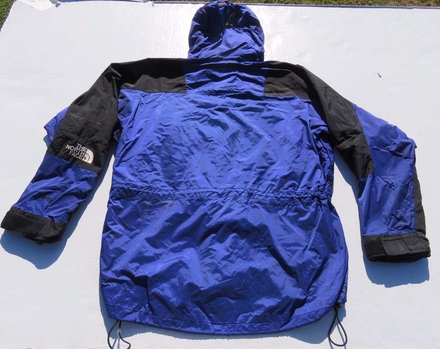 VTG Men NORTH FACE Mountain Guide Blue GORETEX Hooded Vented Jacket ...