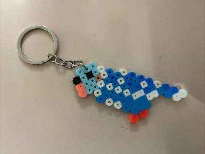 Handmade Blue Parakeet Perler Bead Keychain | eBay