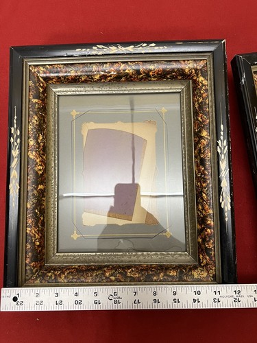 Pair Of Antique Deep Well Frames W Glass & Matts 14”x12.25” - Set of 2 ...
