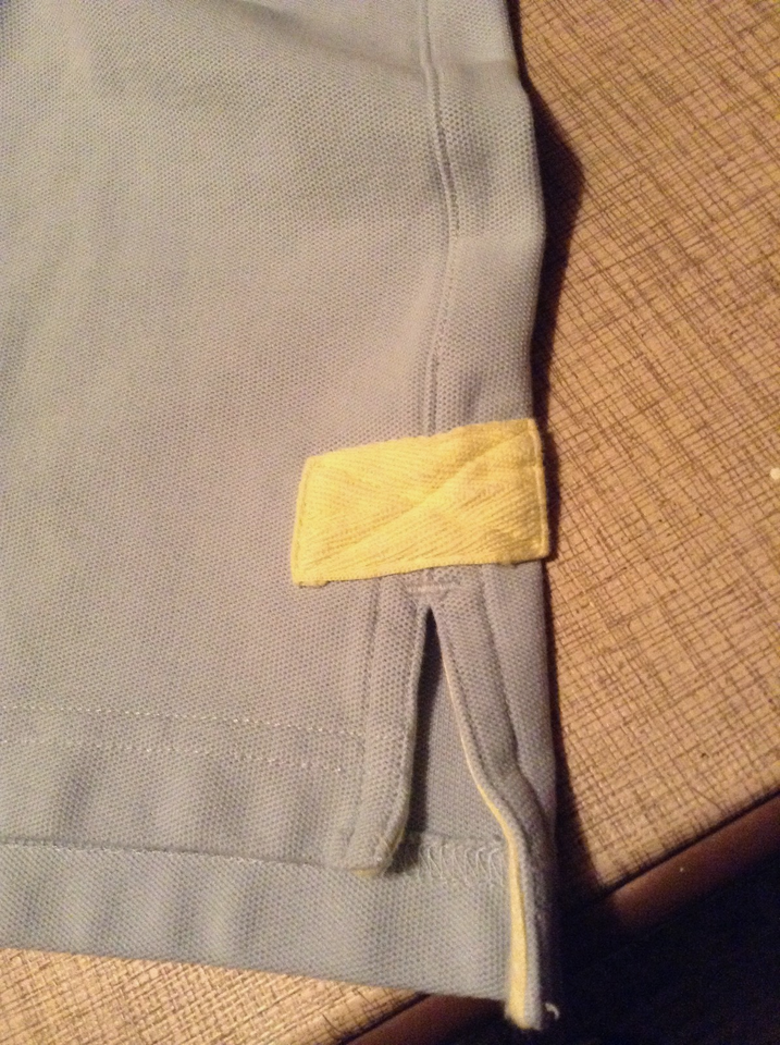 ORVIS M FLY FISH LIGHT BLUE & YELLOW PLACKET 2 BUTTON GOLF S/S ...