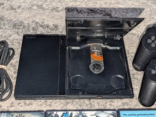 Official Sony Playstation 2 PS2 Slim SCPH-70012 Console Lot Bundle ...