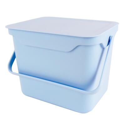 Pastel Blue 5L Kitchen Compost Caddy/Food Recycling Waste Bin – 5 Litre ...