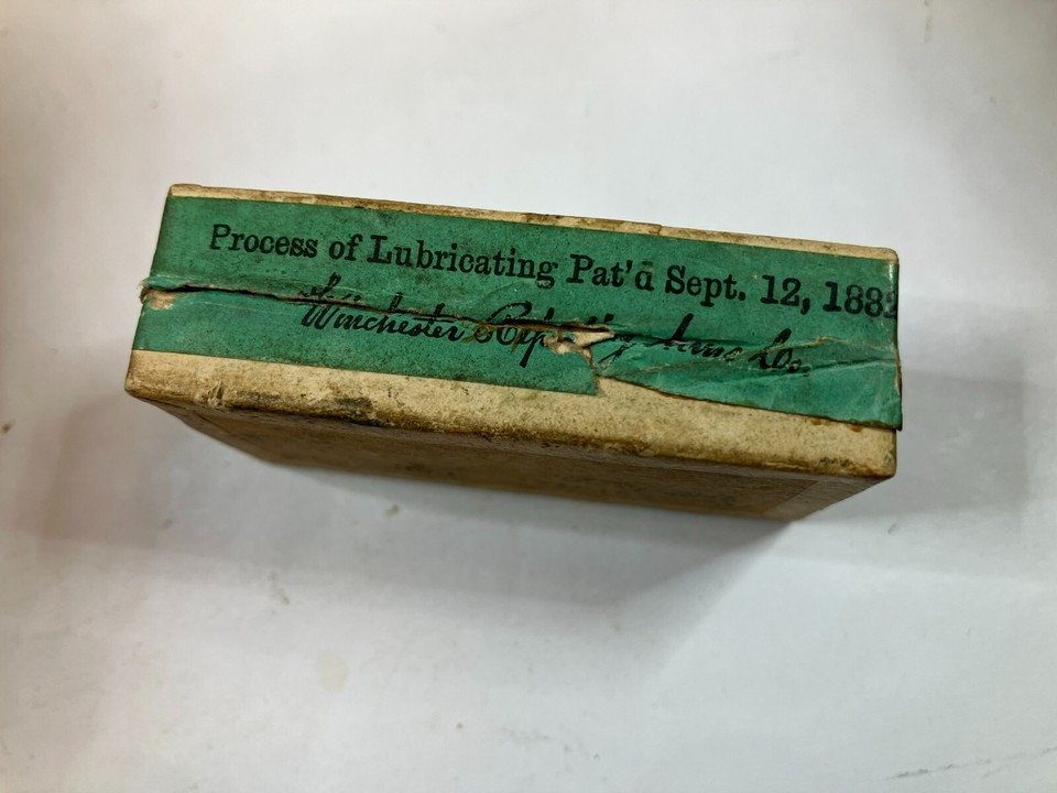 Antique WINCHESTER .22 SHORT RIFLE CARTRIDGES BOX. Early Batches ...