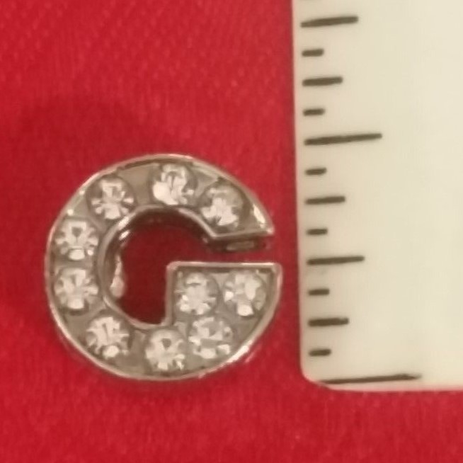 LOT OF 8MM RHINESTONE SLIDE LETTERS- A - Z - CHARM -BRACELETS-JEWELRY ...