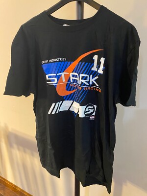 Loot Crate STARK MOTOR RACING T-Shirt Size XL Black Iron Man Industries ...