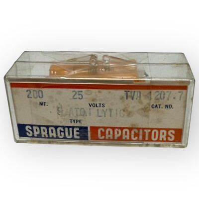 200uF, 25VDC Sprague ATOM TVA-1207.7 Axial Capacitor 200uF 25V, 25DC ...