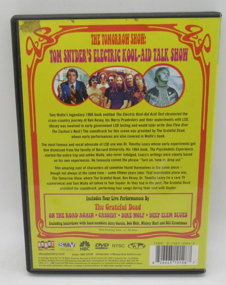 THE TOMORROW SHOW: TOM SNYDER'S ELECTRIC KOOL-AID TALK SHOW DVD ...