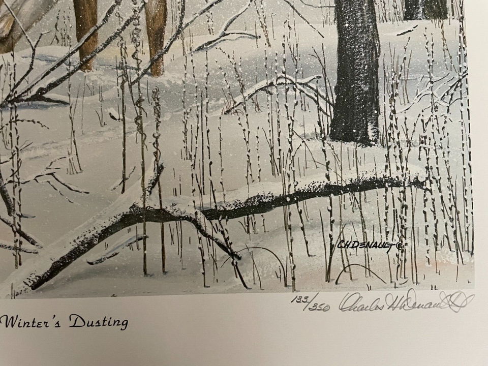 Limited Edition Prints by Charles H Denault 133/350(Winter's Dusting ...