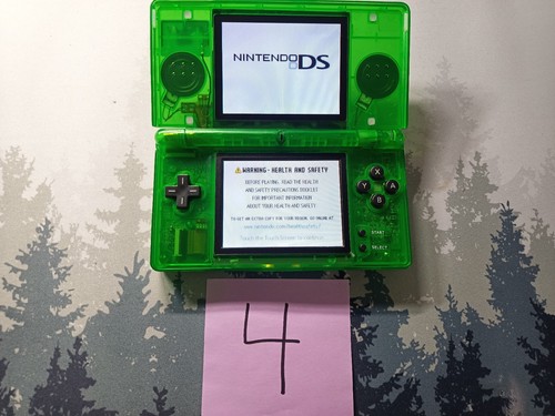 Nintendo DS Lite Transparent Clear Green & Black Handheld System with ...