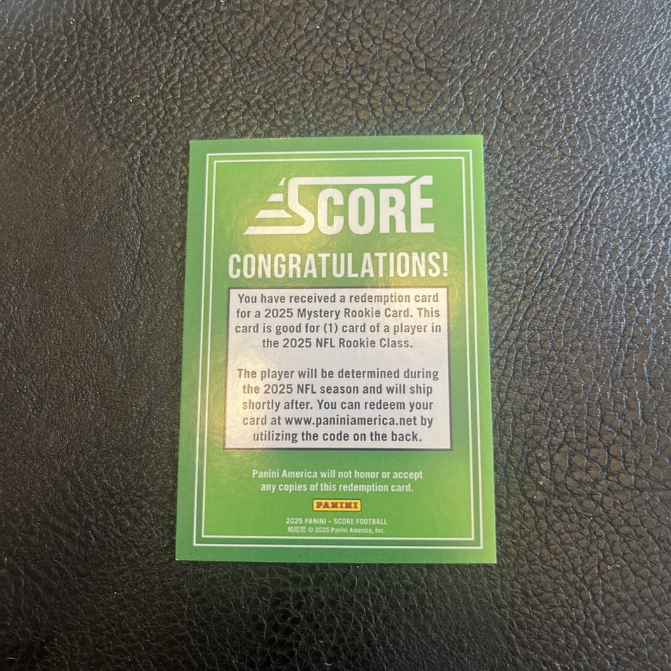 2025 Panini Score Mystery Rookie Redemption #5 Card #305 | eBay