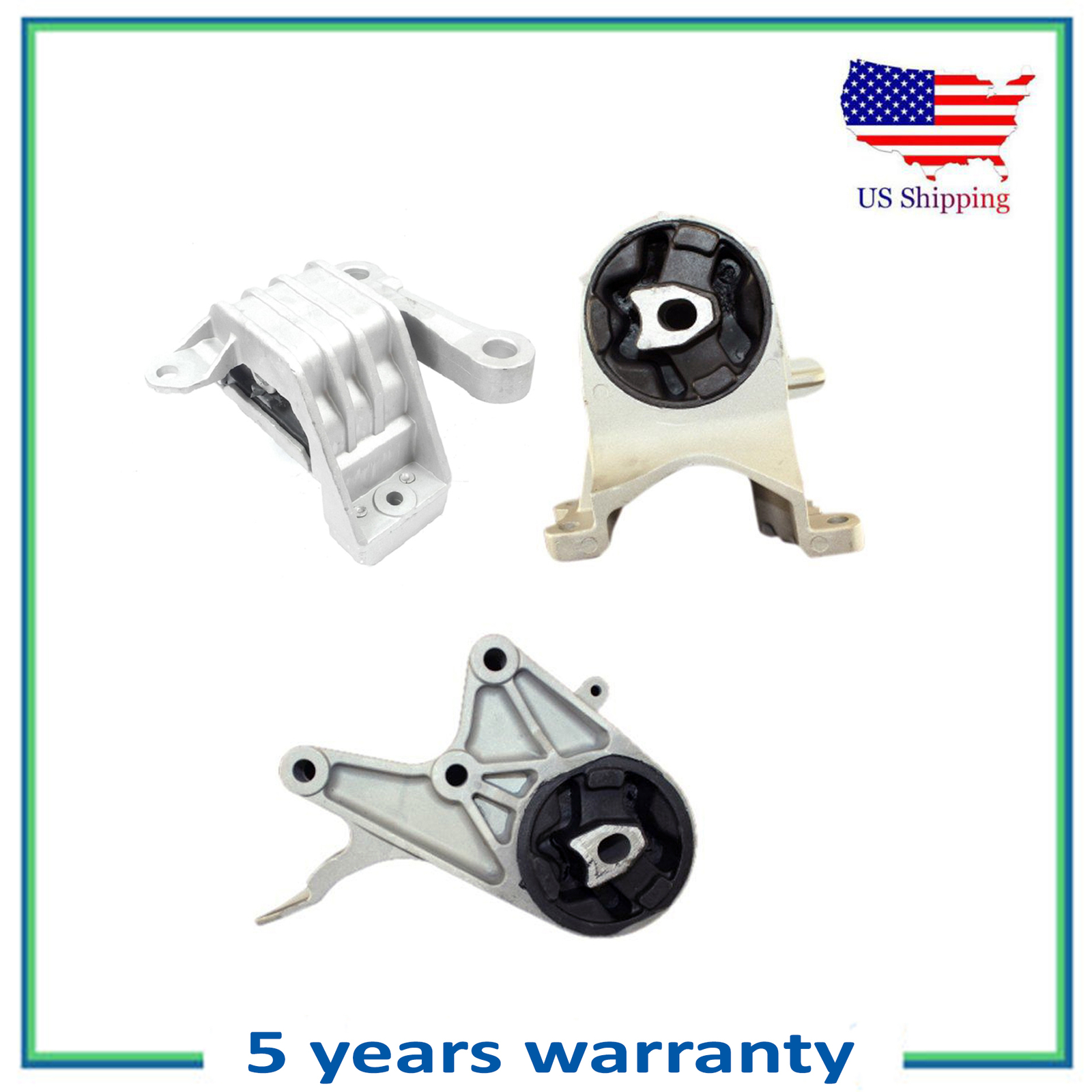 3PCS Engine Motor & Trans Mount For 2009-2010 Chevy Malibu 2.4L 5370 ...