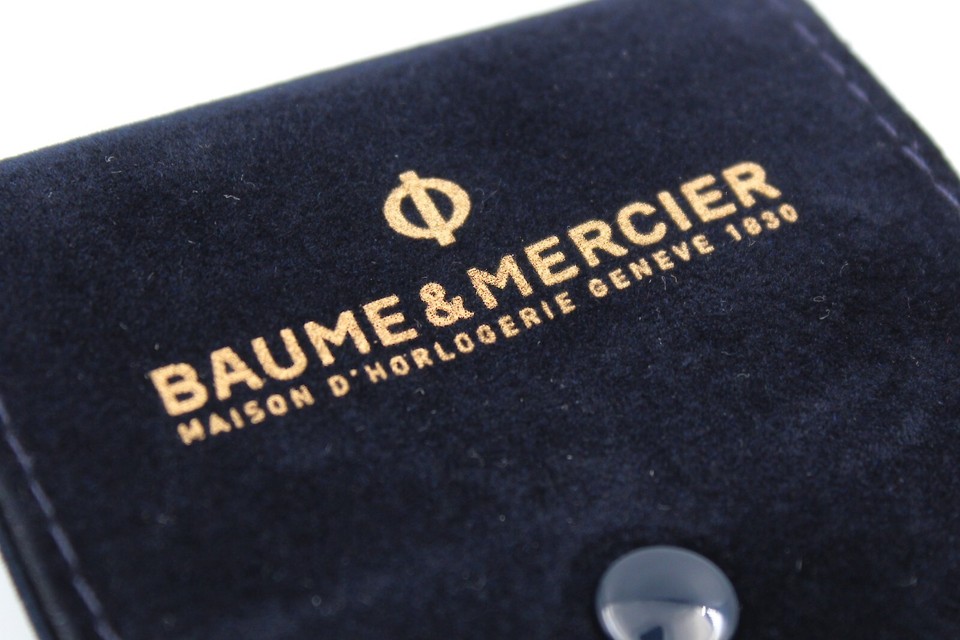 Watch Box Baume Mercier Blue Fabric Flocked Scratch Premium Quality ...