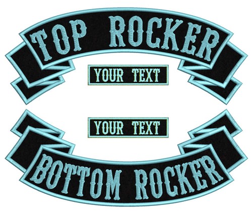 Top Rocker or Bottom Rocker+ FREE NAMETAG, Embroidered Patch, Custom ...