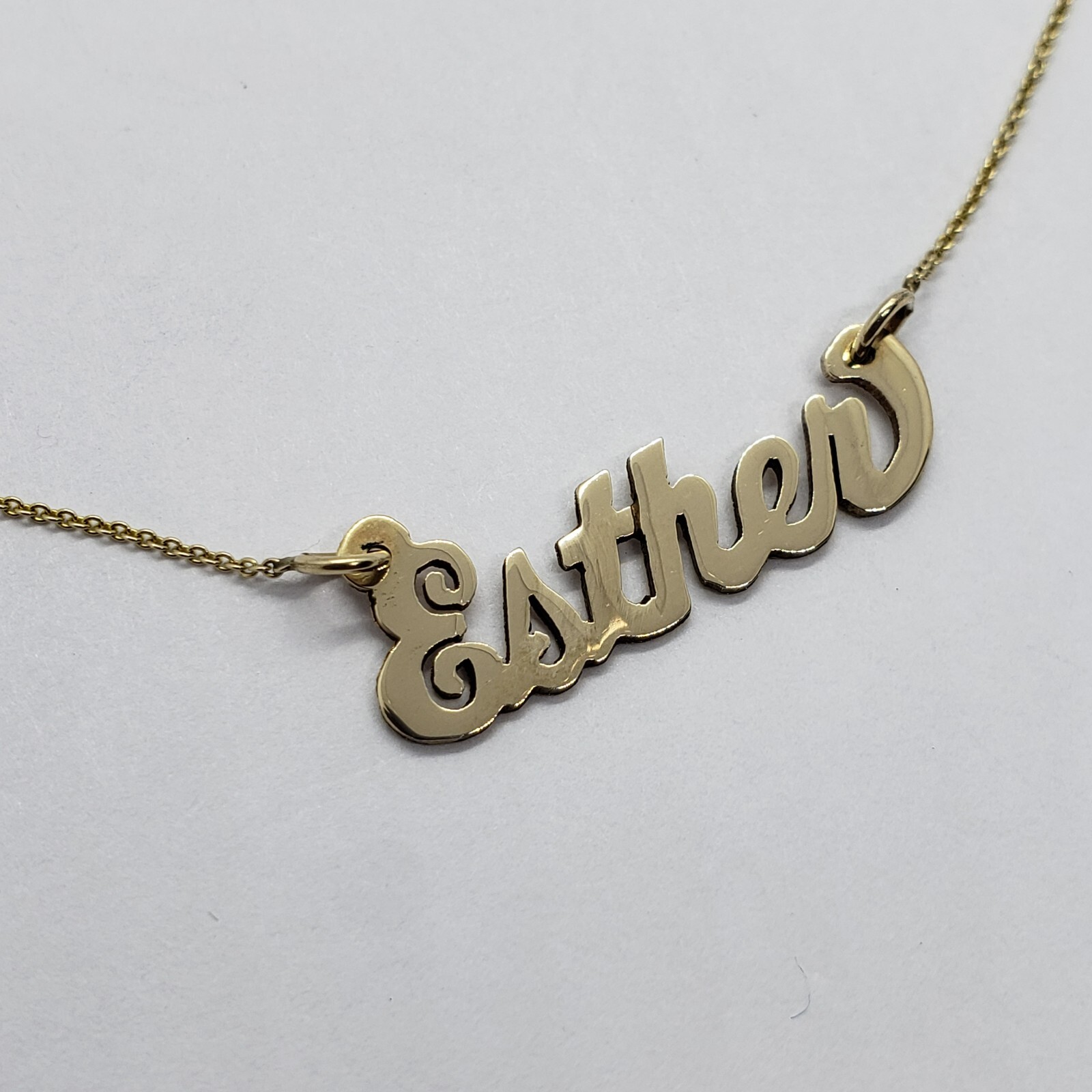 14K Solid Yellow Gold Handmade Personalized/Custom Year Pendant with ...