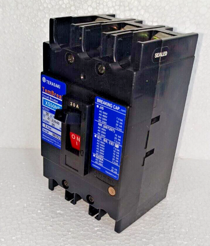 TEMBREAK XS50NS 30AMP 3-POLE AC600V DC250V CIRCUIT BREAKER TERASAKI FREE FAST | eBay