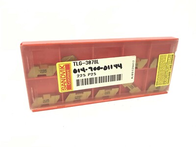 7 count Pack Sandvik TLG-3078L Grade 225 P25 Carbide Milling Inserts ...