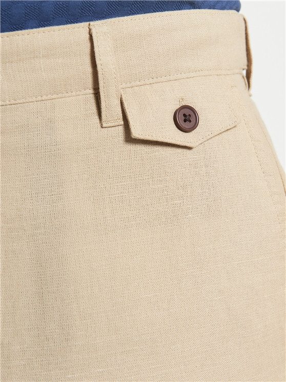 🔵 Ben Sherman – Trousers Cotton Of Linen 1012762 Beige Man New SS25 ...
