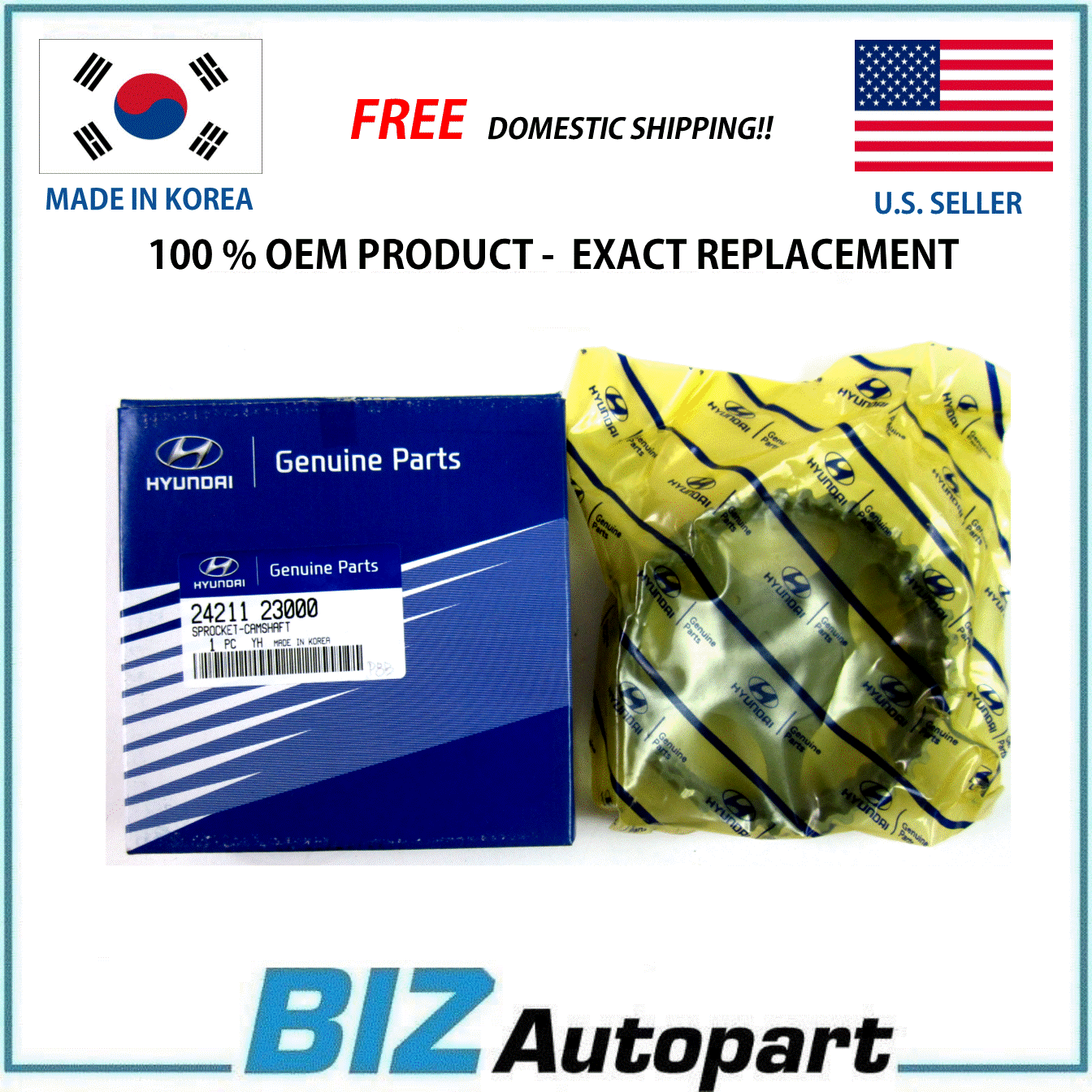 GENUINE ! TIMING BELT CAMSHAFT SPROCKET for 96-12 HYUNDAI KIA OE# 24211 ...