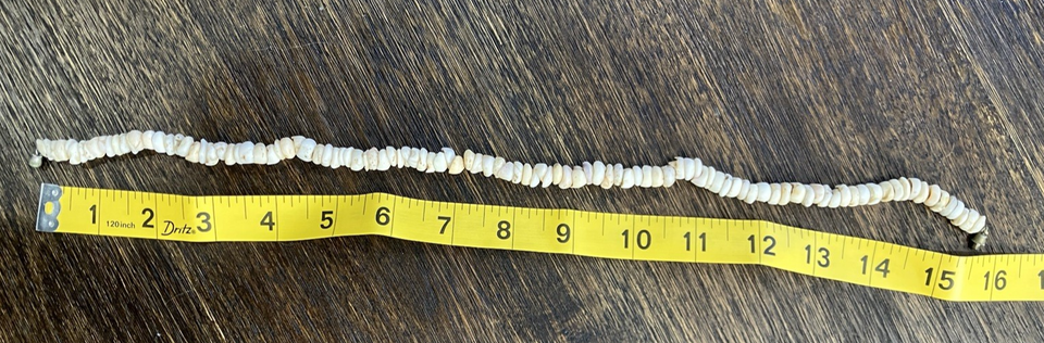 Vintage Hawaiian Natural Puka Shell Choker Necklace 16" Rustic Boho ...