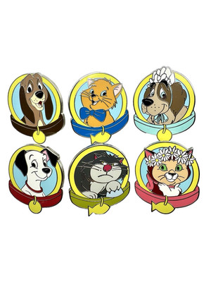 Disney Parks Magical Mystery Series 6 Pin Set 2024 Dog & Cat Collars | eBay