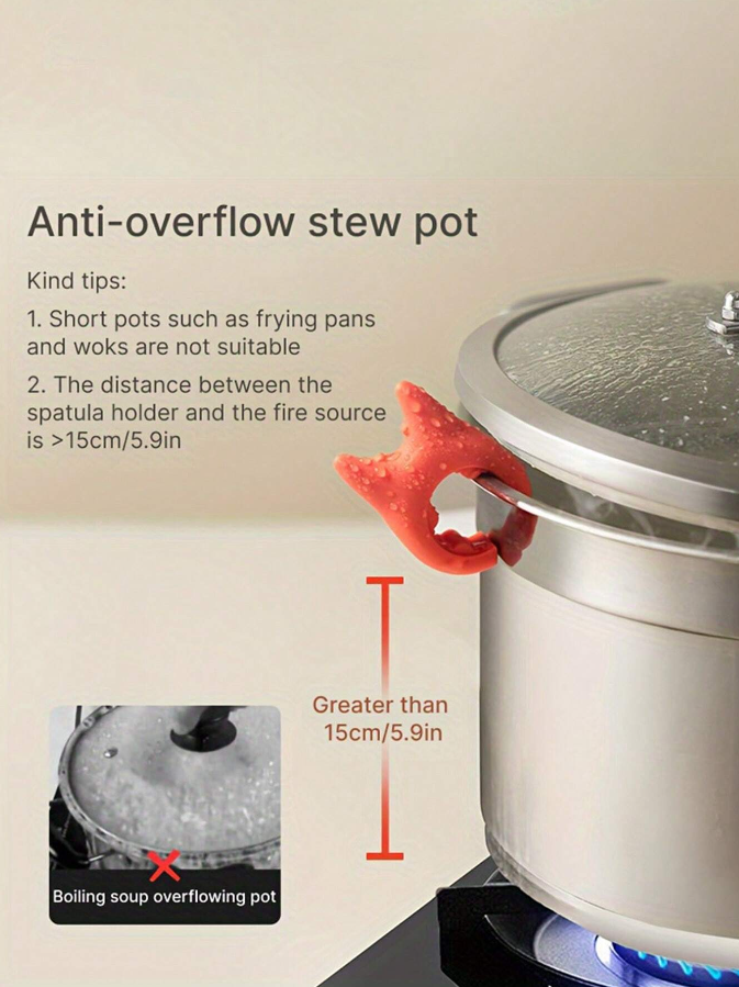 1pc Kitchen Spatula Rack - Creative Anti-Scalding & Overflow Design ...