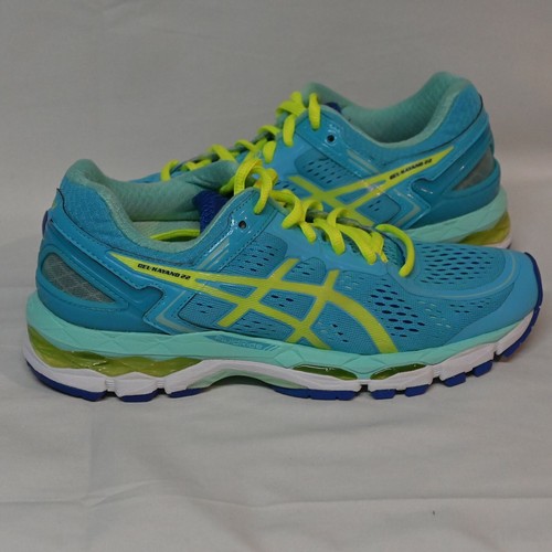 ASICS Gel-Kayano 22 Running Shoes Ice Blue/Flash Yellow Women's US 8 ...
