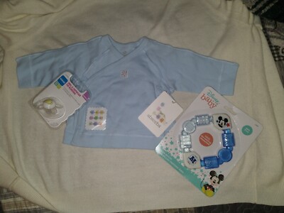 Newborn asorba kimono sweatshirt Disney teether MAM paci pacifier set ...