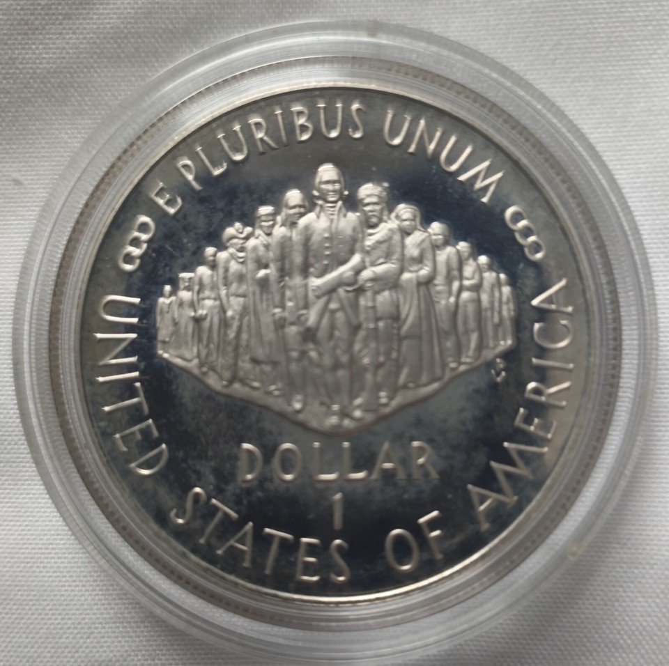 1987 S silver dollar coin commemorating the 200th anniversary U.S ...