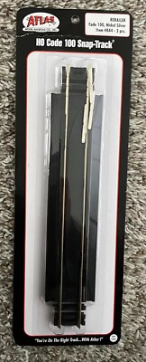 Atlas Track Code 100 Nickel Silver Rail 9" straight rerailer track HO ...