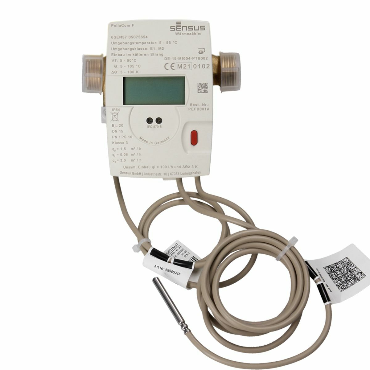 Sensus PolluCom F Wärmezähler Kältezähler Kompaktzähler Qn 1,5 AG 1 Eichung 2023 | eBay