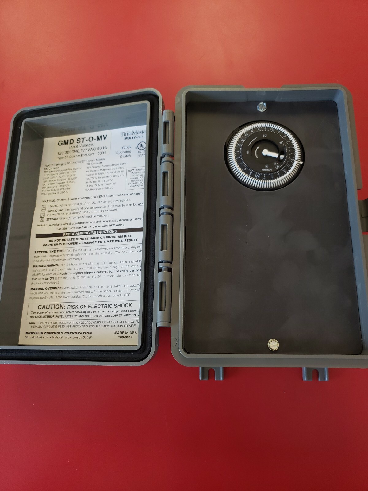NEW Grasslin GMD ST-O-MV 30 Amp Time Switch, 24 HOUR 120/208/240/277V ...