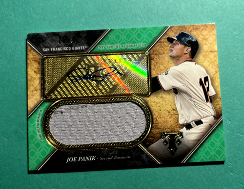 2017 JOE PANIK TOPPS TRIPLE THREADS AUTO GAME USED RELIC EMERALD /50 ...